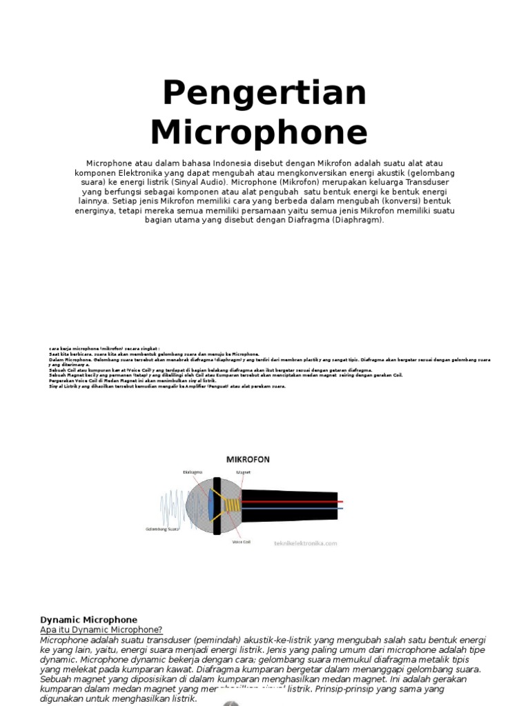 Pengertian Microphone | PDF