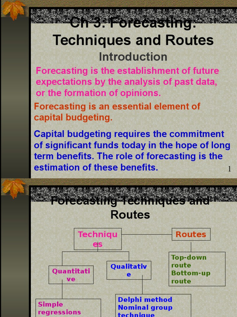 Forecasting Techniques for Capital Budgeting | PDF | Computers