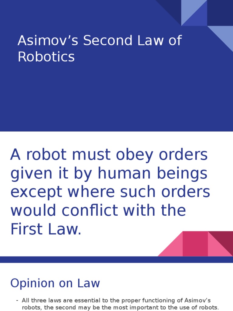 Understanding Asimov's Second Law | PDF