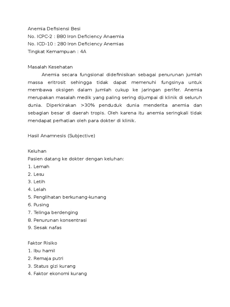 PPK Anemia | PDF | Pengembangan Diri