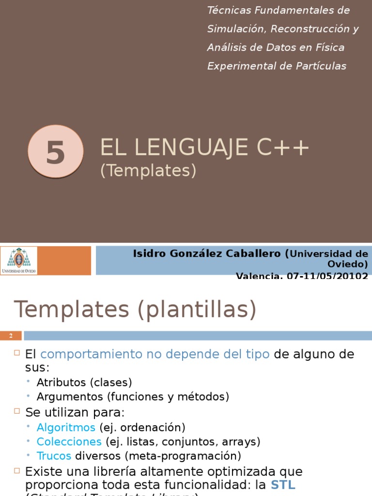 C++ Templates | PDF | C ++ | Algoritmos y Estructuras de Datos