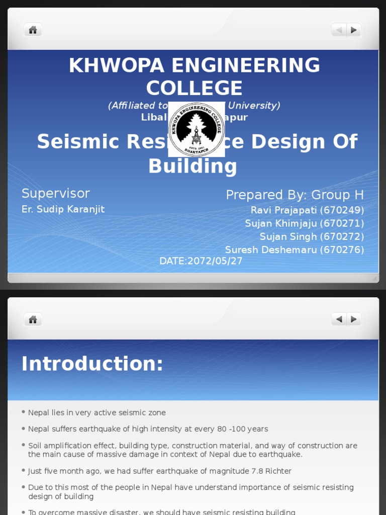 Mid Term Presentation Pdf Earthquake Engineering Earthquakes