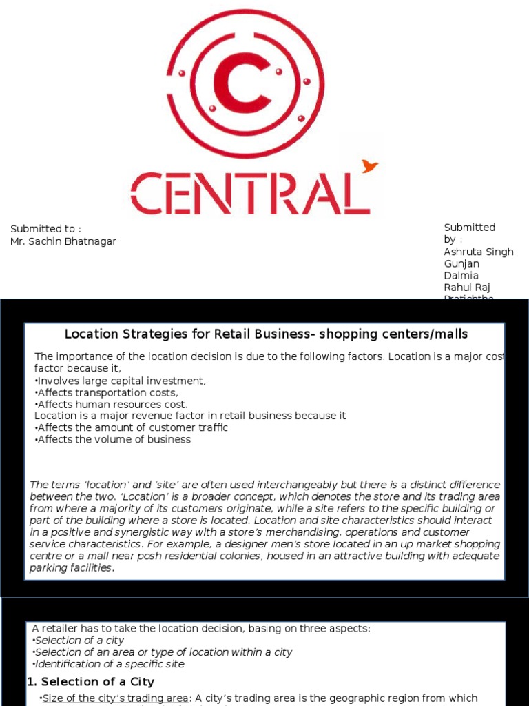 Retail Strategy of Central (Future Group) | PDF | Shopping Mall | Retail