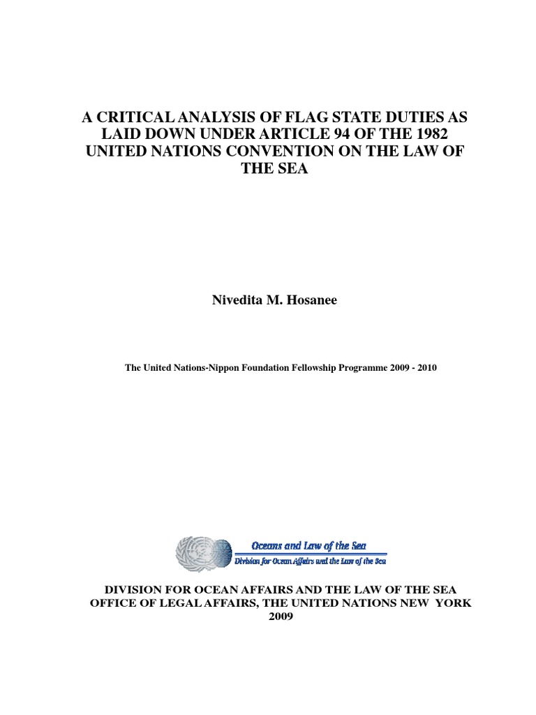 Flag State Duties PDF | PDF | Sovereign State | Sea Captain