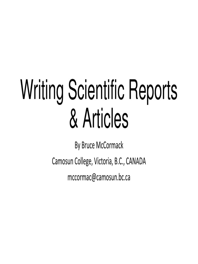 Writing A Scientific Article | PDF | Hypothesis | Experiment