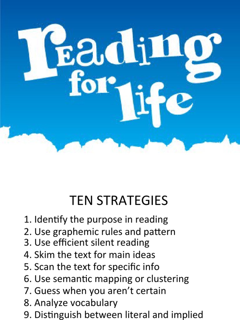 Ten Effective Reading Strategies | PDF | Reading Comprehension ...