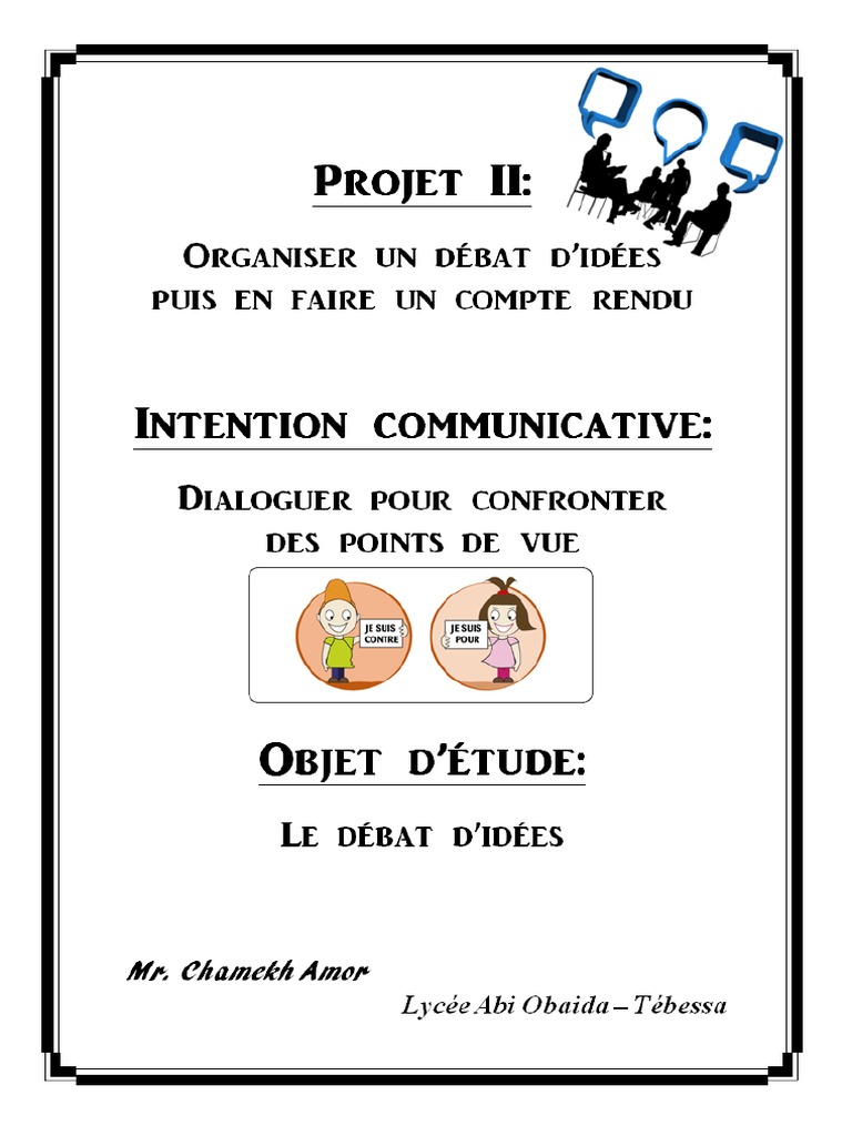 3 As - Projet 2 - Le Débat Didées | PDF | Propriété | Vérité