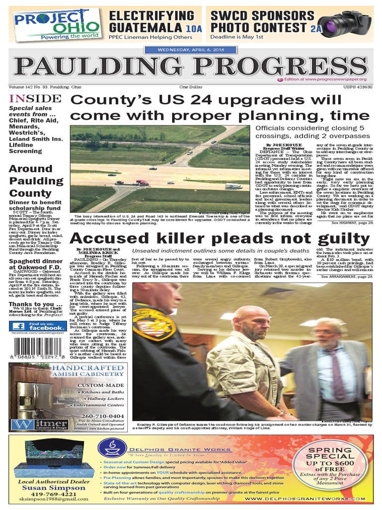 Paulding Progress April 6, 2016 | PDF | Deed | Arraignment