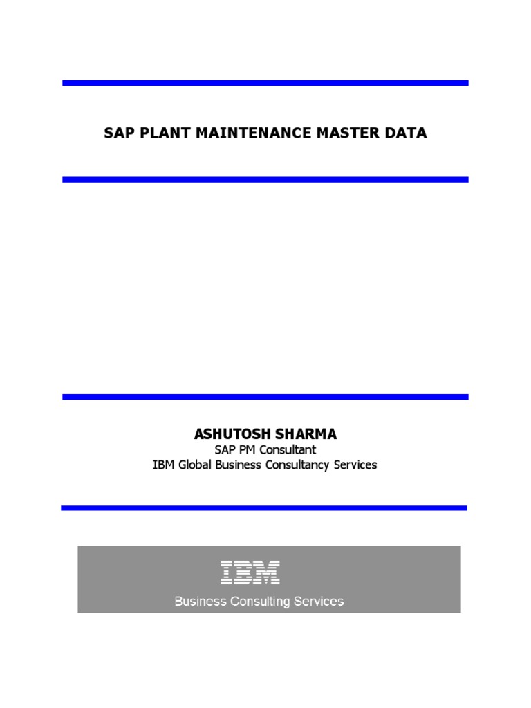 Sap PM Master Data | PDF