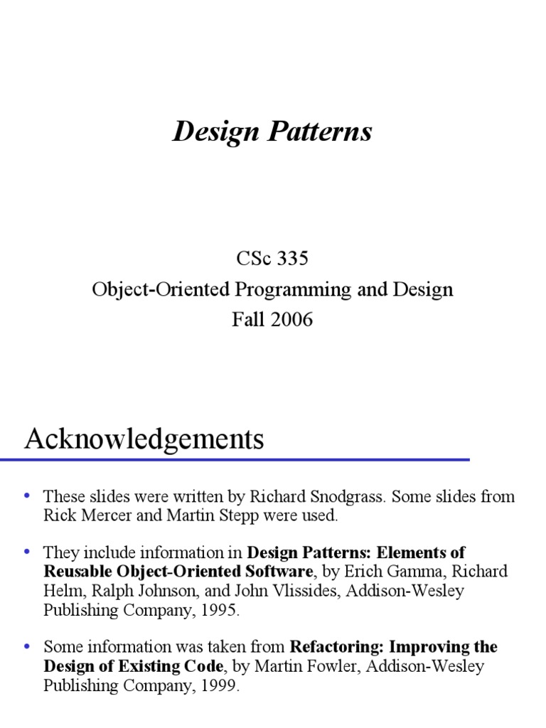 05 DesignPatterns | PDF | Programming Paradigms | Systems Engineering