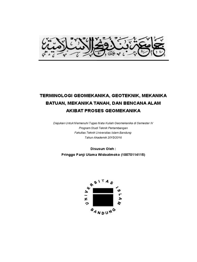 Terminologi Geomekanika, Geoteknik, Mekanika Batuan, Mekanika Tanah ...