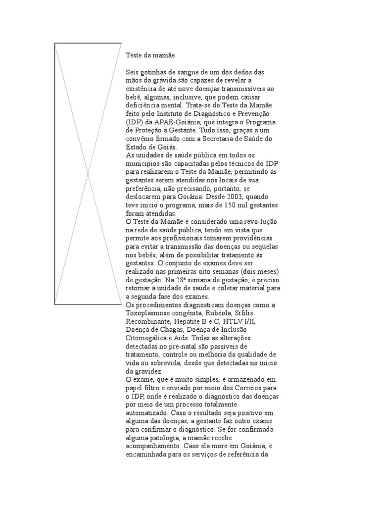 Teste Da Mamãe | PDF