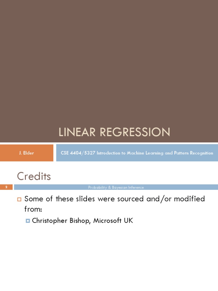 03 Linear Regression | PDF | Pattern Recognition | Regression Analysis