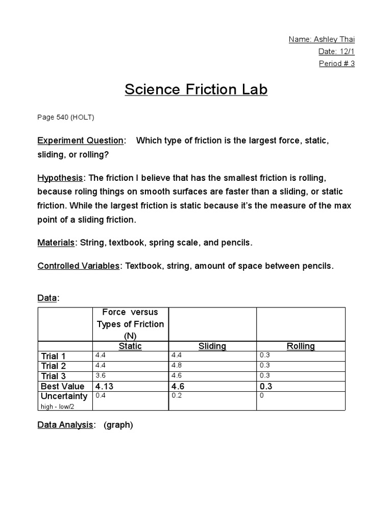 Science Friction Lab: Page 540 (HOLT) | PDF