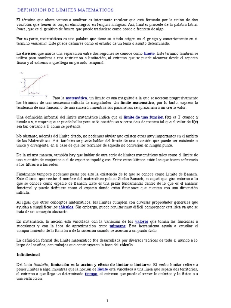Definición de Límites Matemáticos | Límite (Matemática) | Estructuras ...