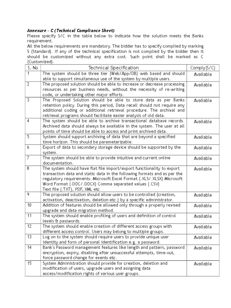 Ubi Aml RFP | PDF | Databases | Password
