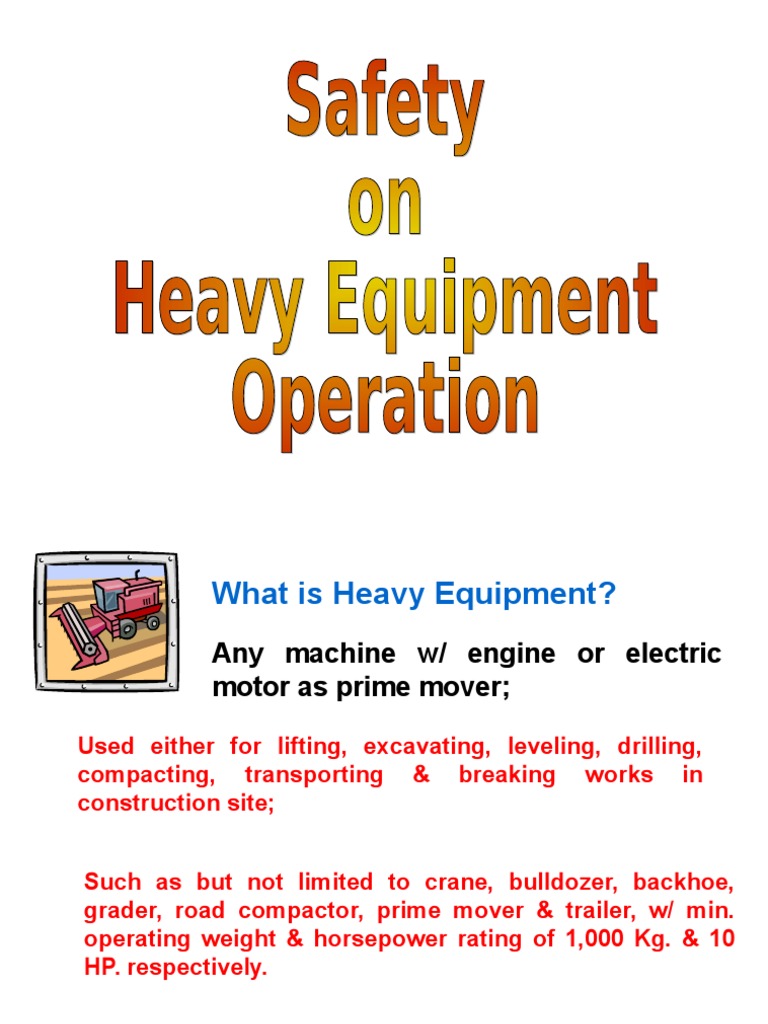 Heavy Equipment Safety Guidelines | PDF | Heavy Equipment | Road