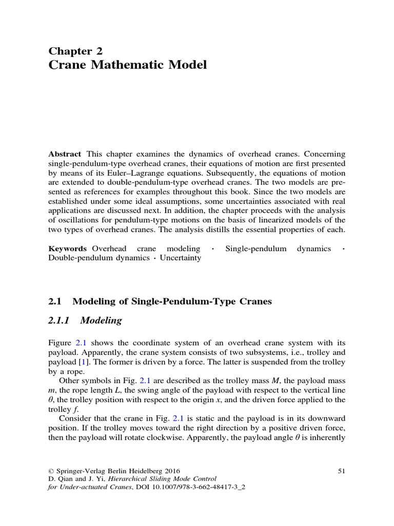 Crane Doc System | PDF | Lagrangian Mechanics | Mass