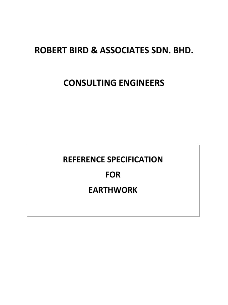 Earthwork Specification | PDF | Natural Materials | Nature