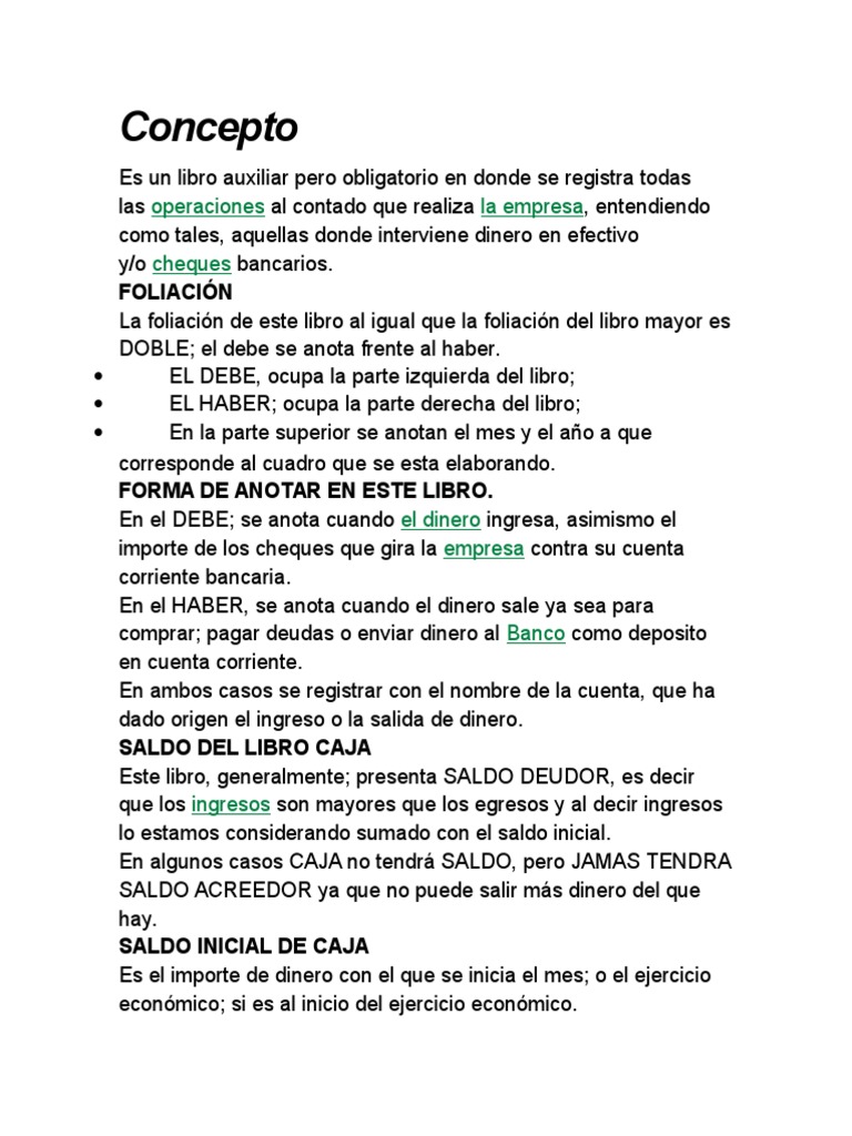 Guía para Llenar el Libro de Caja | PDF | Bancos | Contabilidad