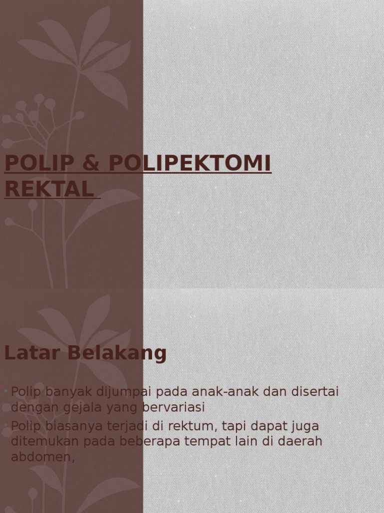 Polip Recti | PDF | Kesehatan Holistik