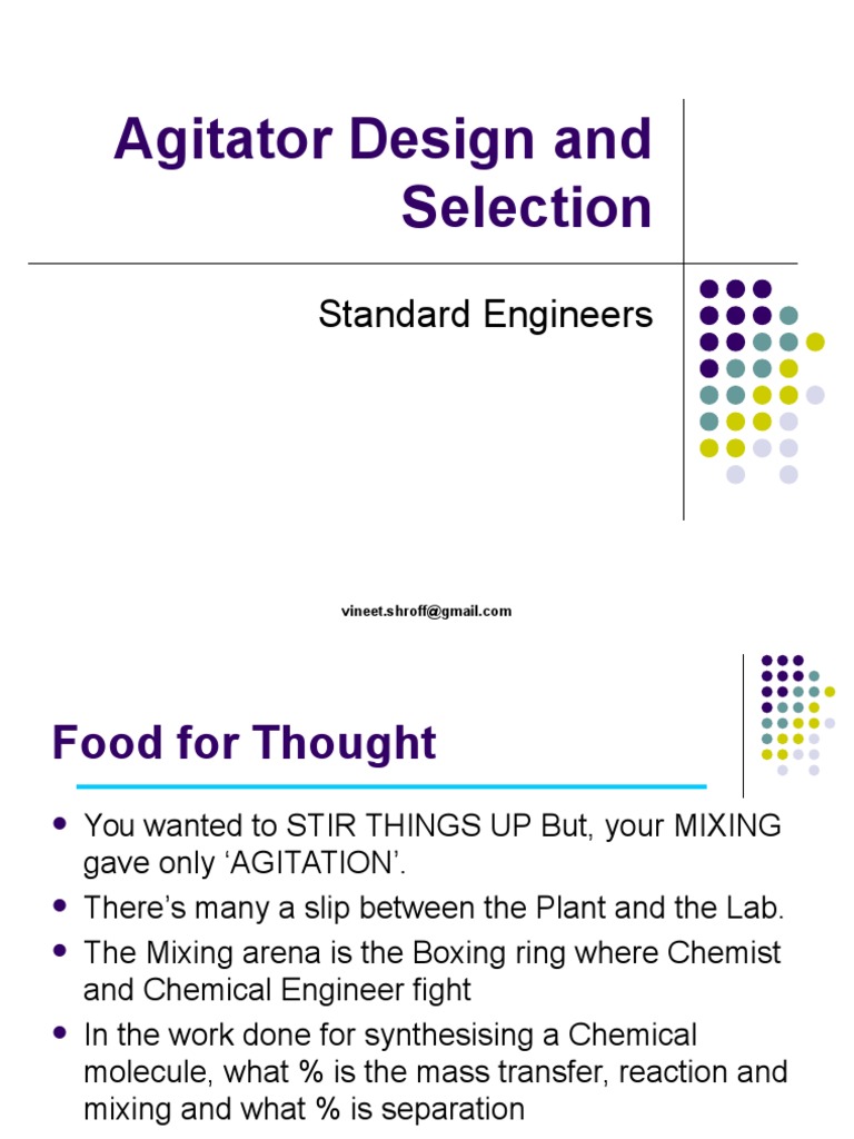 Agitatordesignandselection 131108020731 Phpapp01 | PDF | Applied And ...