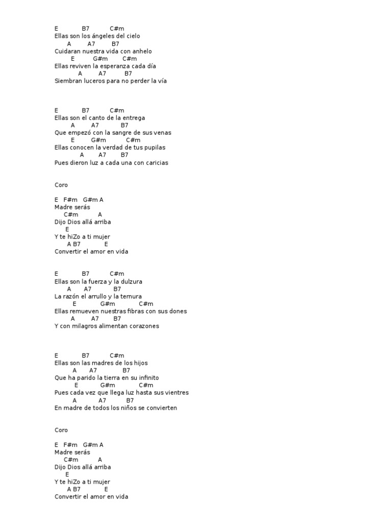 Canciones Para El Dia De Las Madres Pdf Cumpleaños Amor