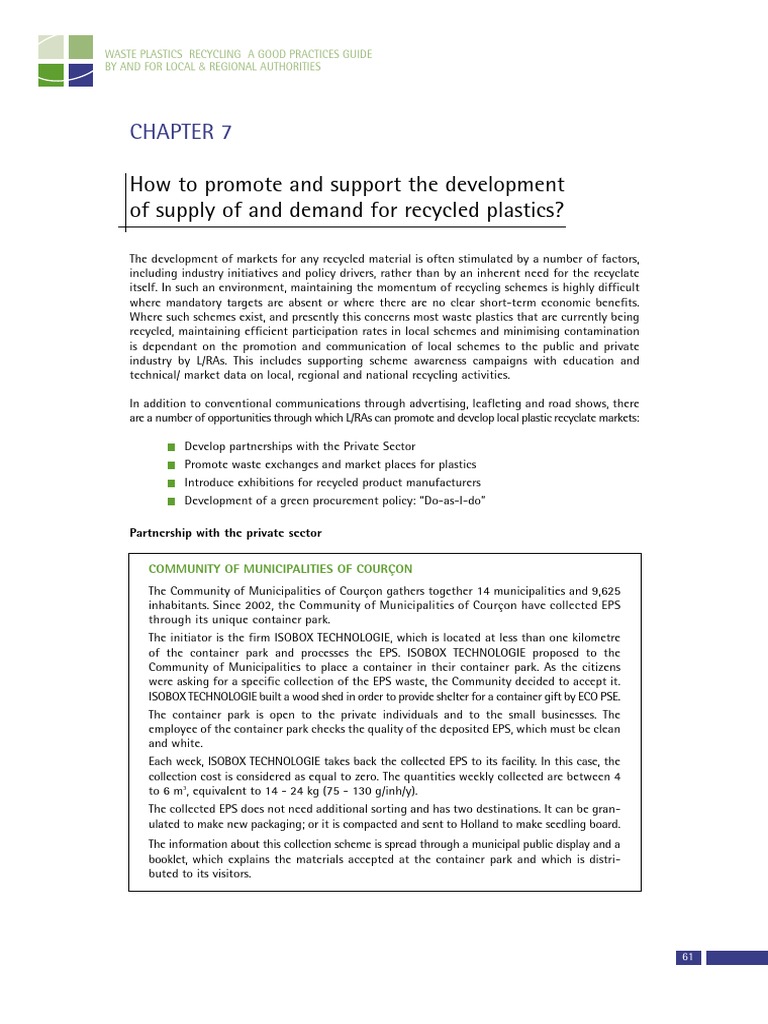 How To Promote and Support The Development of Supply of and Demand For ...