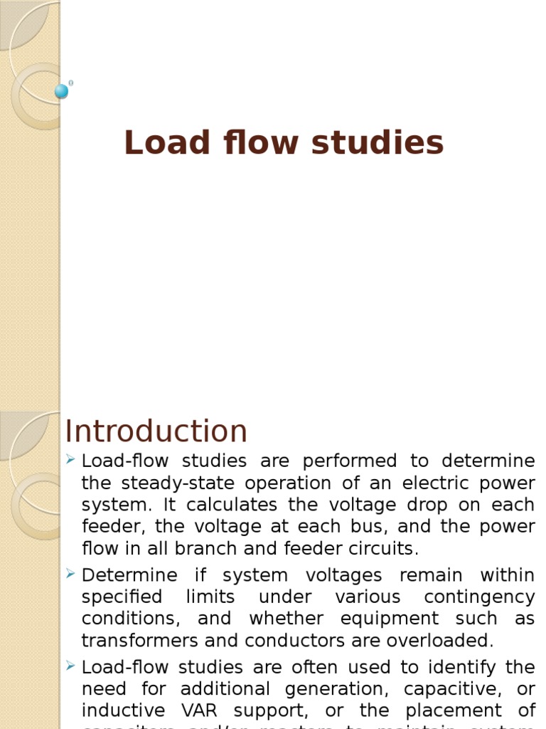 Load Flow Studies | PDF | Physical Quantities | Electric Power