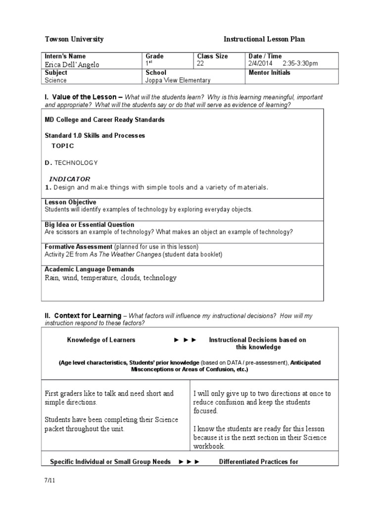 Exploring Technology in Grade 1 Science | PDF | Lesson Plan ...