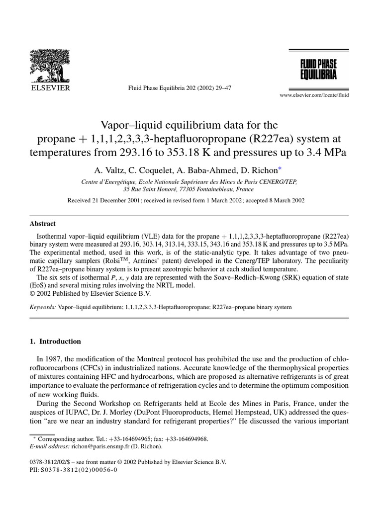 Fluid Phase Equilibria | PDF | Phase Rule | Physical Chemistry