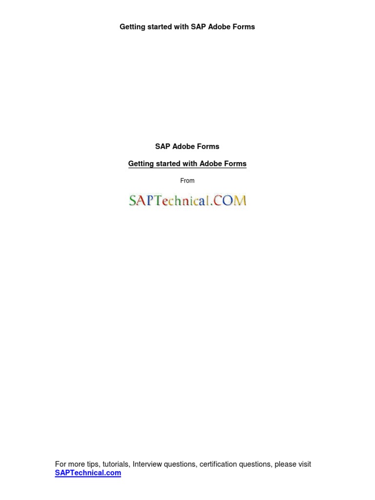 Sap Adobe Forms Tutorial Guide Pdf