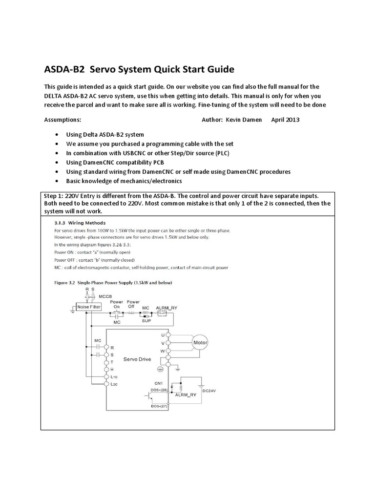 ASDA-B2 Quick Start Guide | PDF | Electrical Connector | Electrical Wiring