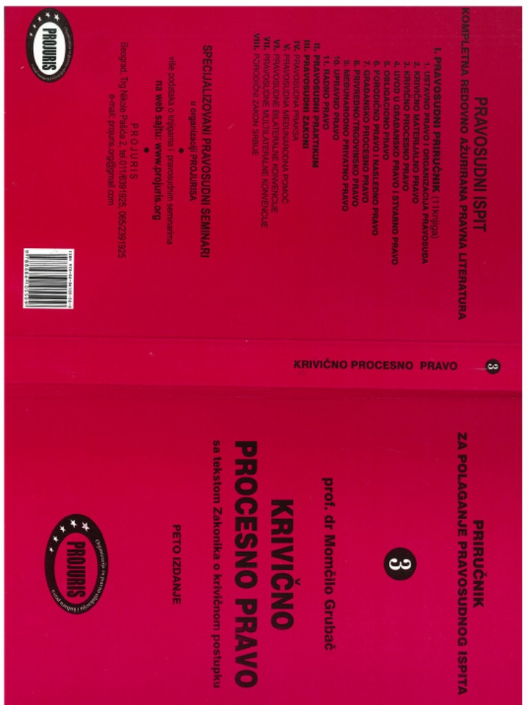 Krivicno Procesno Pravo | PDF