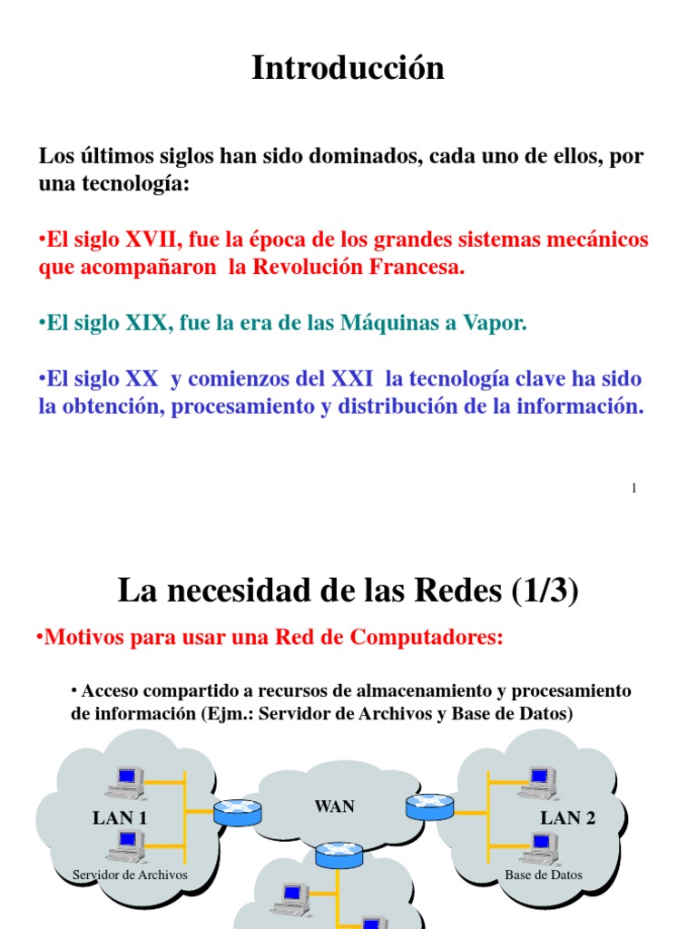 1. Introducción a Las Redes de Computadoras 2016 (1) | PDF | Red de área amplia | Red de ...