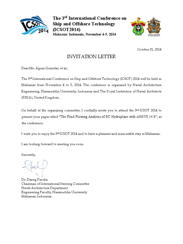 Invitation Letter Agum Gumelar | PDF | Technology & Engineering