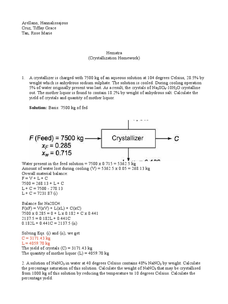 Hematra Crystallization Final | PDF | Solution | Crystallization