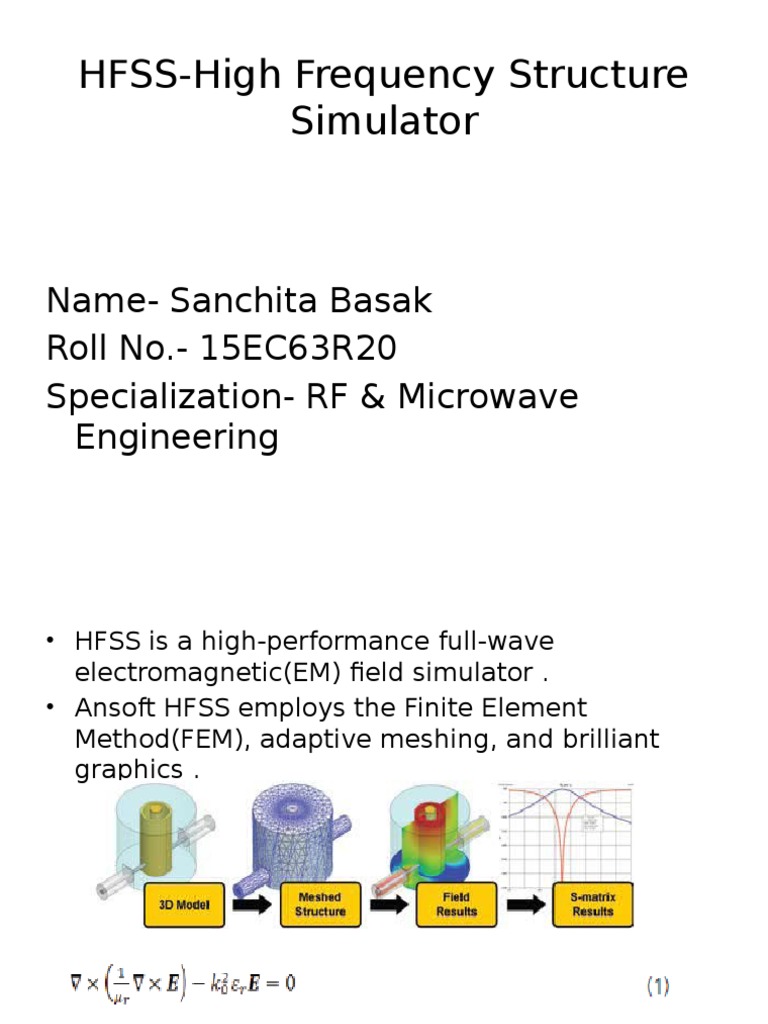 HFSS: High-Frequency Simulation Guide | PDF | Waveguide | Transmission Line
