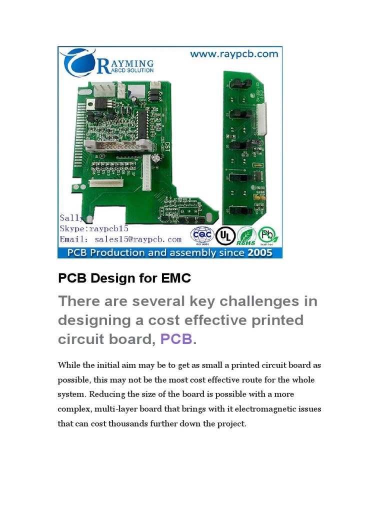 PCB Design For EMC | PDF | Printed Circuit Board | Electromagnetic ...