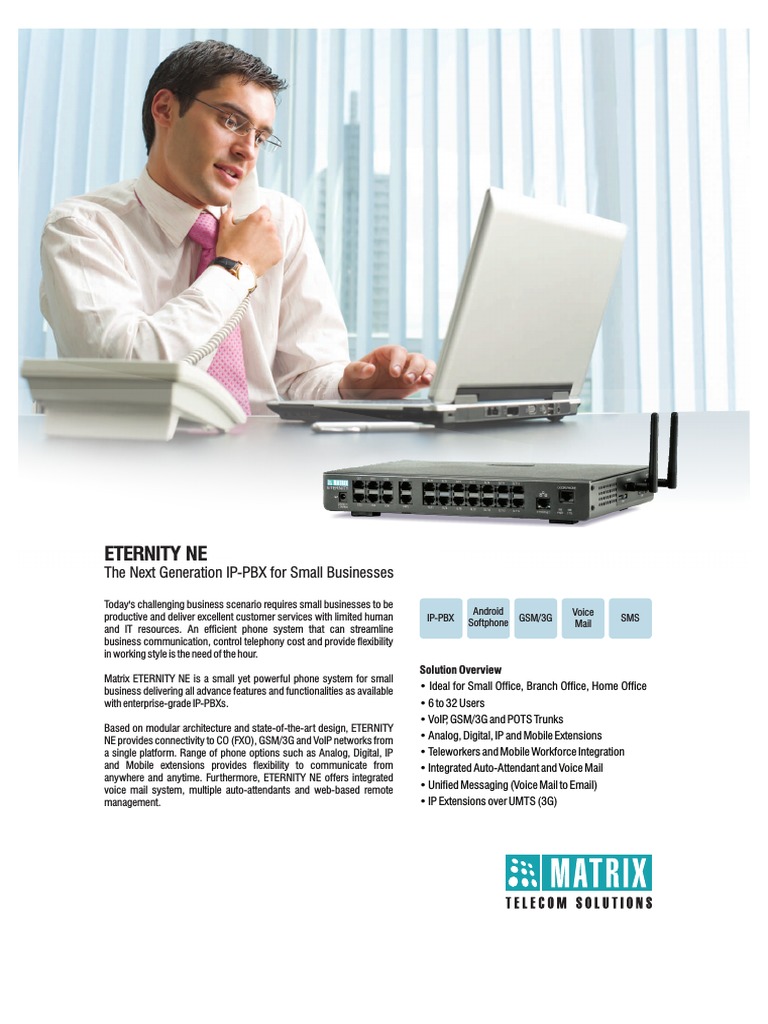 Matrix Eternity Ne PBX Brochure | PDF | Session Initiation Protocol ...