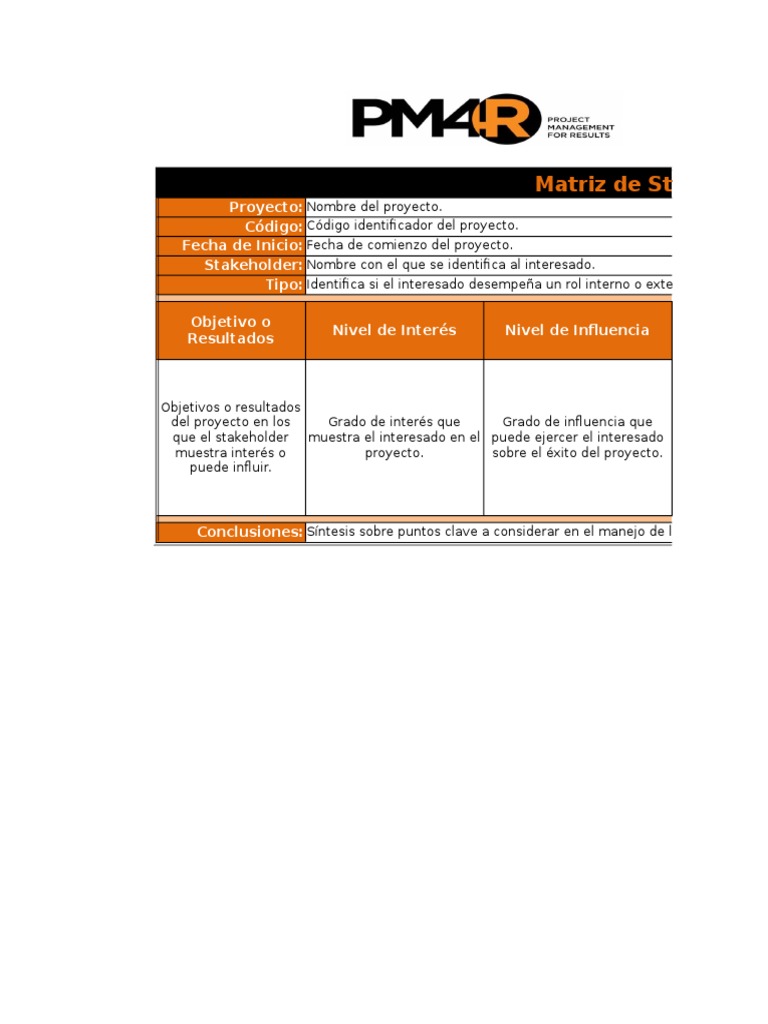 03 Matriz de Stakeholders - Plantilla y Ejemplos | Descargar gratis PDF ... 03 Matriz de Stakeholders - Plantilla y Ejemplos | Descargar gratis PDF ...