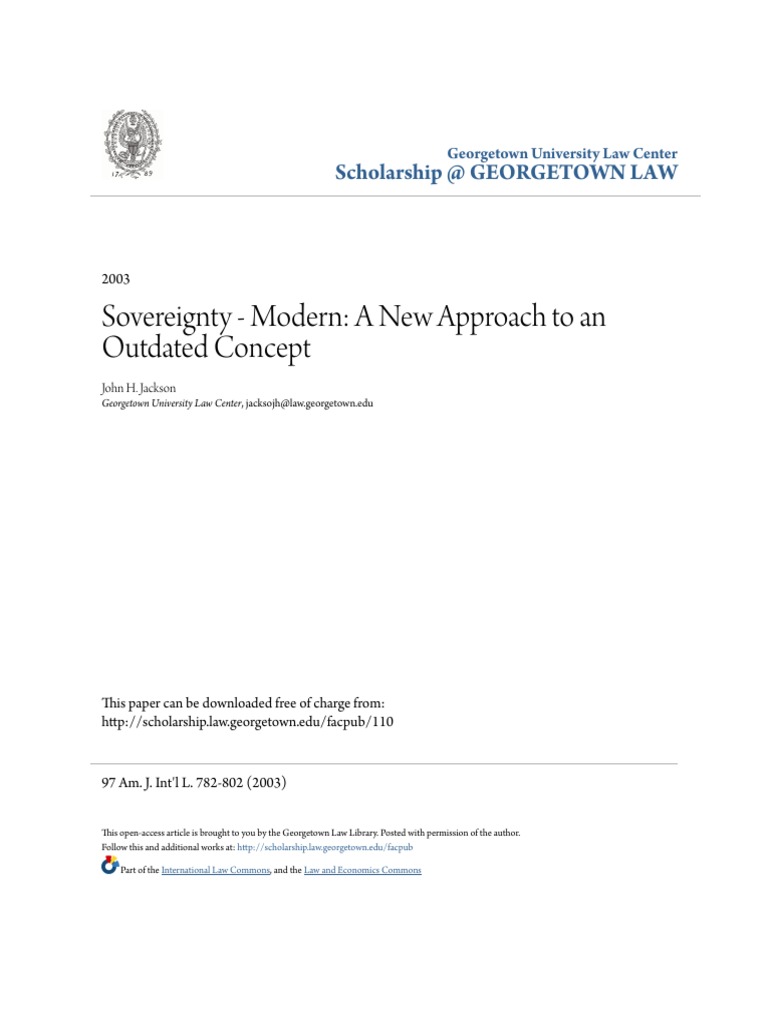 Sovereignty - Modern - A New Approach To An Outdated Concept | PDF ...