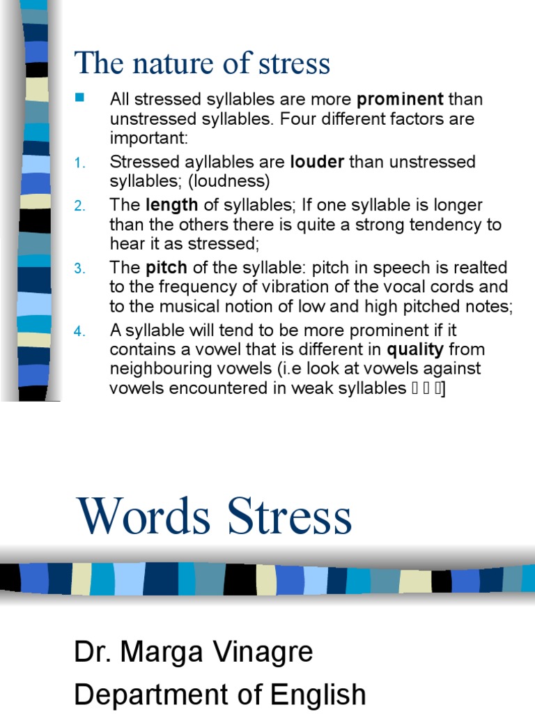 Word Stress | PDF | Stress (Linguistics) | Syllable