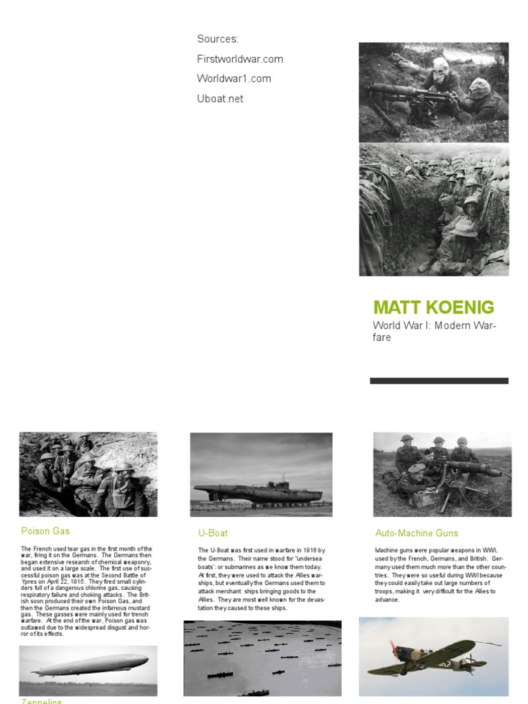 WWI Warfare Innovations Explained | PDF