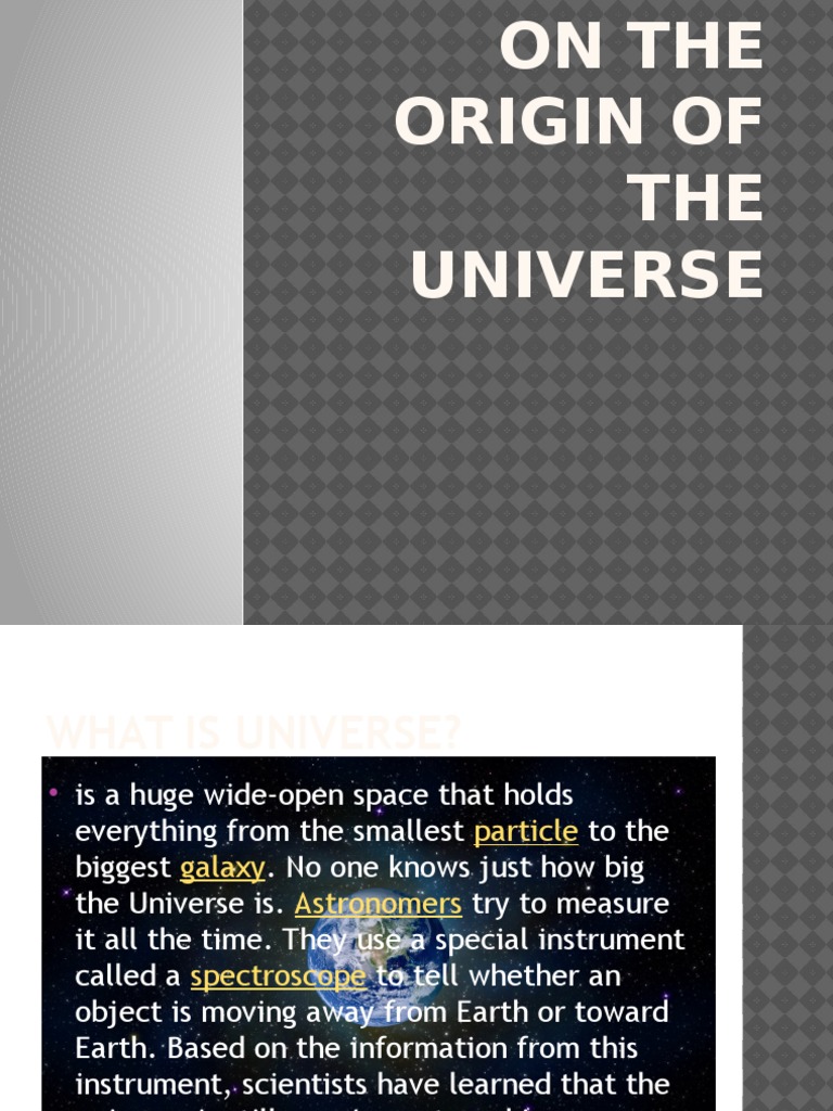 Theories On The Origin of The Universe | PDF
