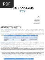 TCS SWOT Analysis for IT Leaders | PDF | Outsourcing | Sap Se