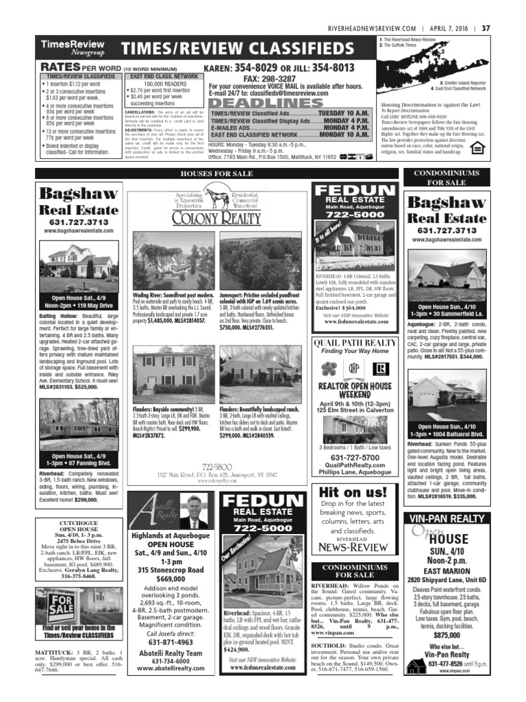 Times Review Classifieds: April 7, 2016 | PDF | Résumé | Advertising