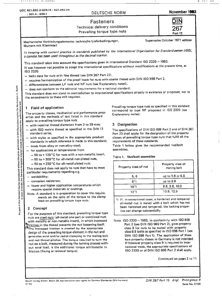 DIN 267-15-83 Fasteners | PDF