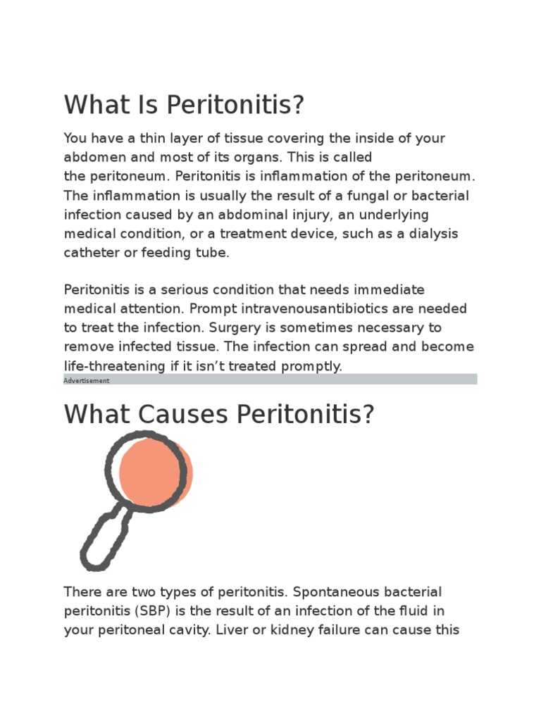 What is Peritonitis | Peritoneum | Dialysis