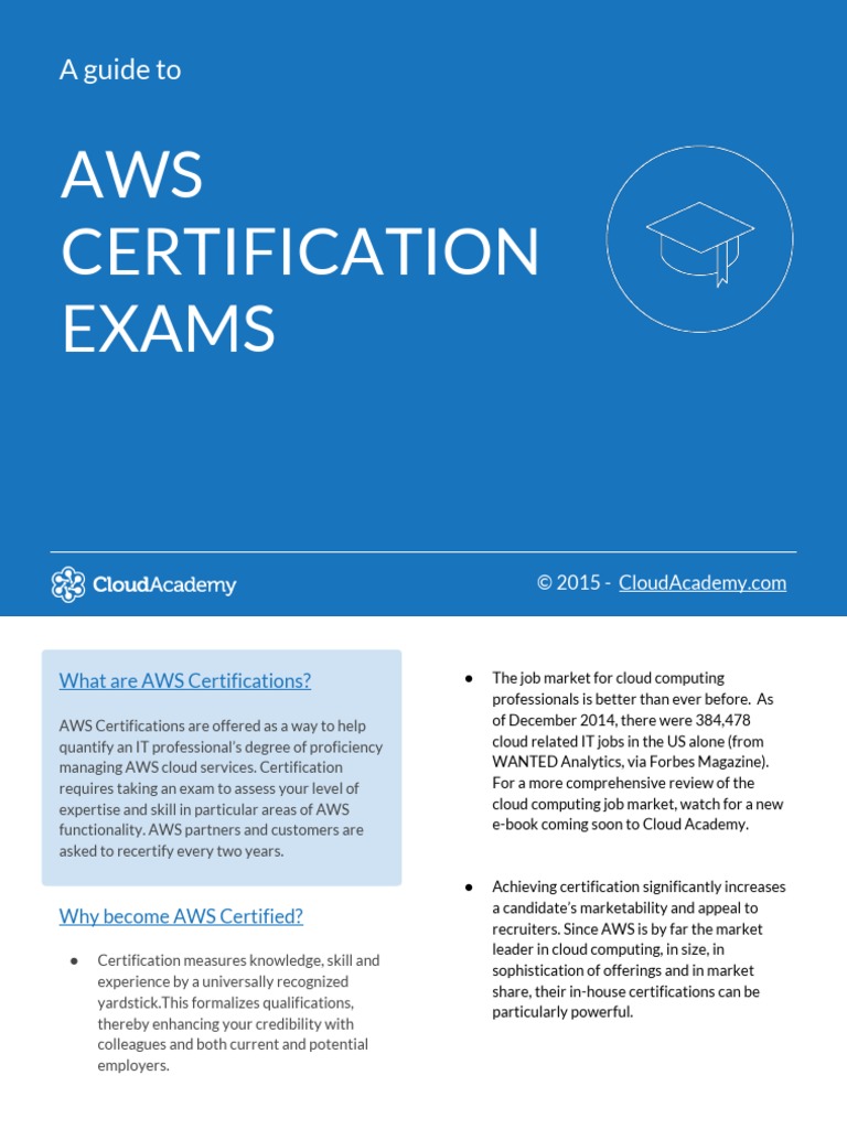 Introduction to AWS Certifications - Cloud Academy 1 | Professional ...